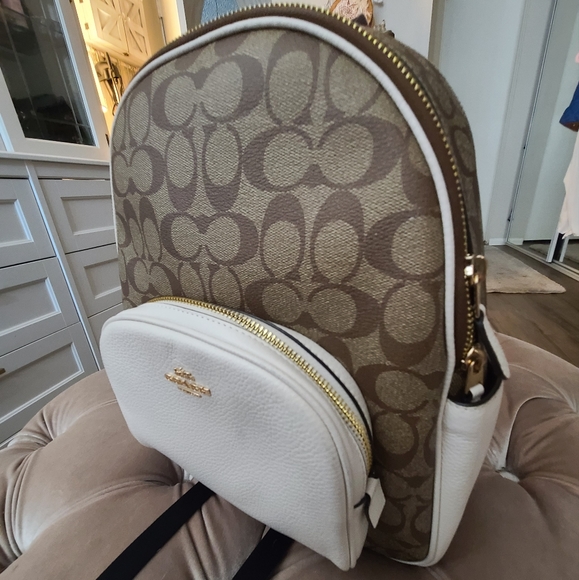 Coach | Bags | Coach Court Signature Canvas Backpack | Poshmark